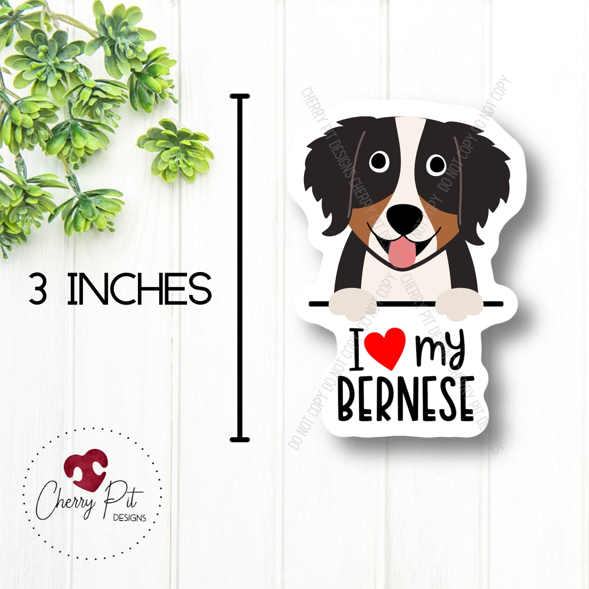 Bernese Love Vinyl Sticker – Cherry Pit Designs