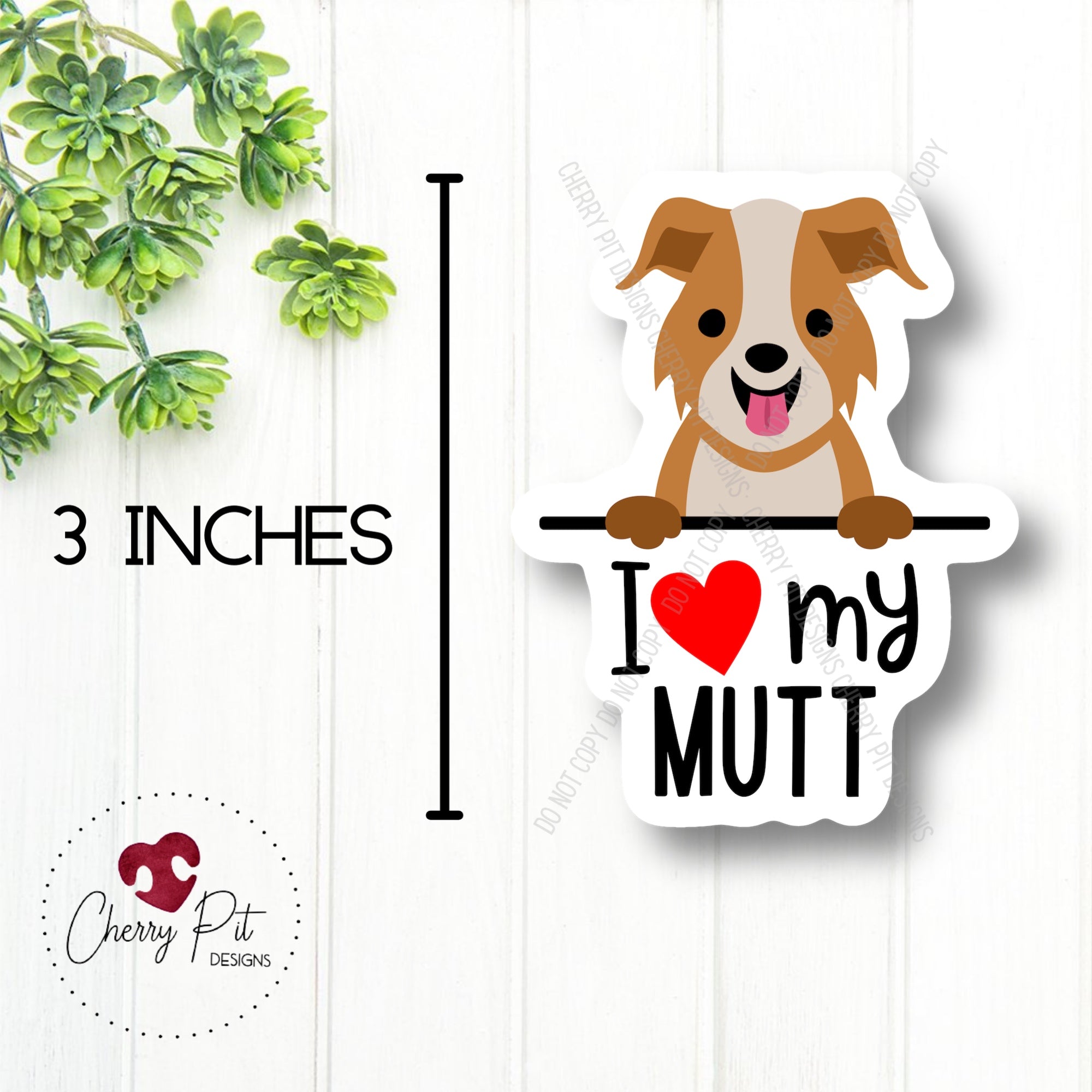 Mutt Love Vinyl Sticker – Cherry Pit Designs
